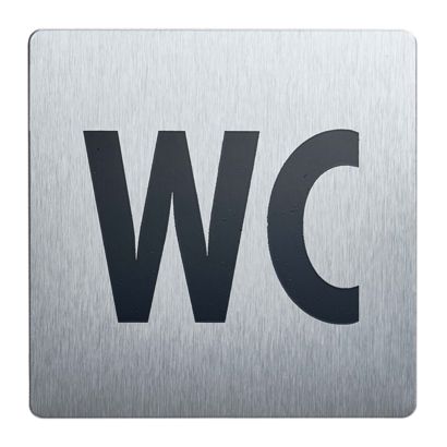 WC Information signs, stainless steel, 90 x 90 mm | SPRINTIS