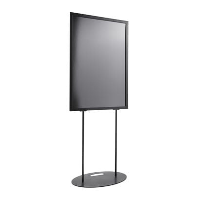 black Info display A1, double-sided, oval base | SPRINTIS
