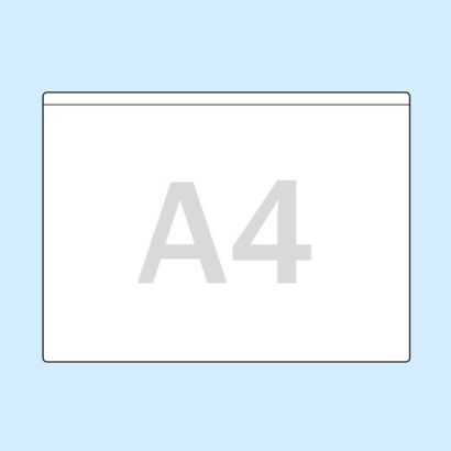 A4 | long edge | without filling level | PP Rectangular pockets, self ...