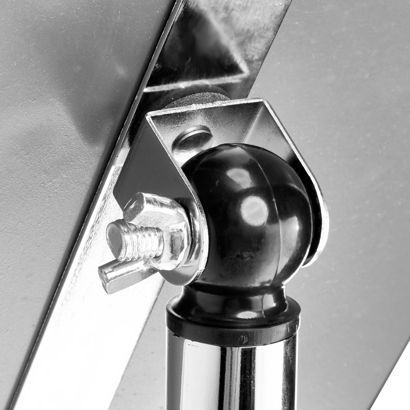 silver | round Info display ELEVATE, adjustable, A4 | SPRINTIS