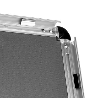 silver | round Info display ELEVATE, adjustable, A4 | SPRINTIS