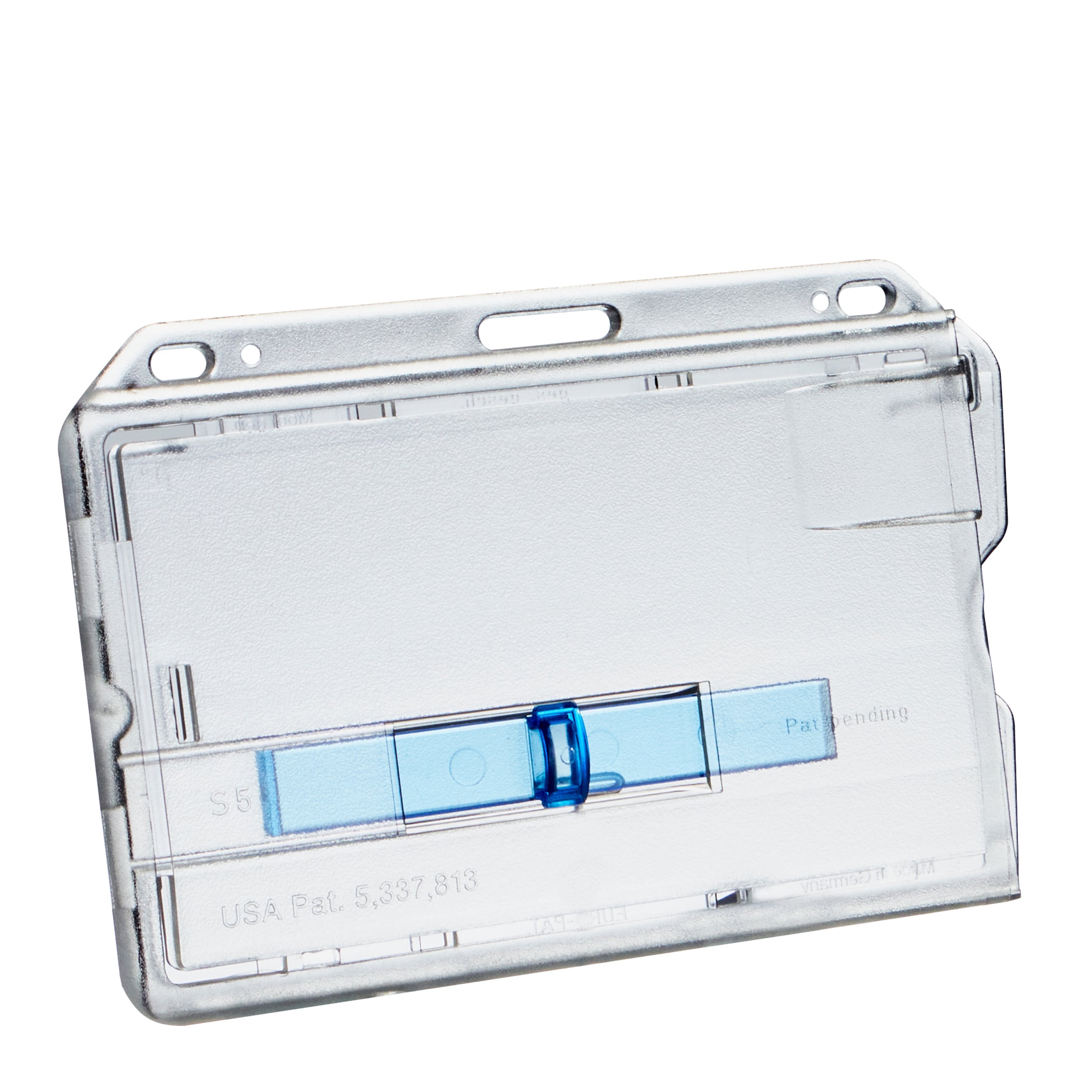 ID card holder hard plastic with blue slider | SPRINTIS