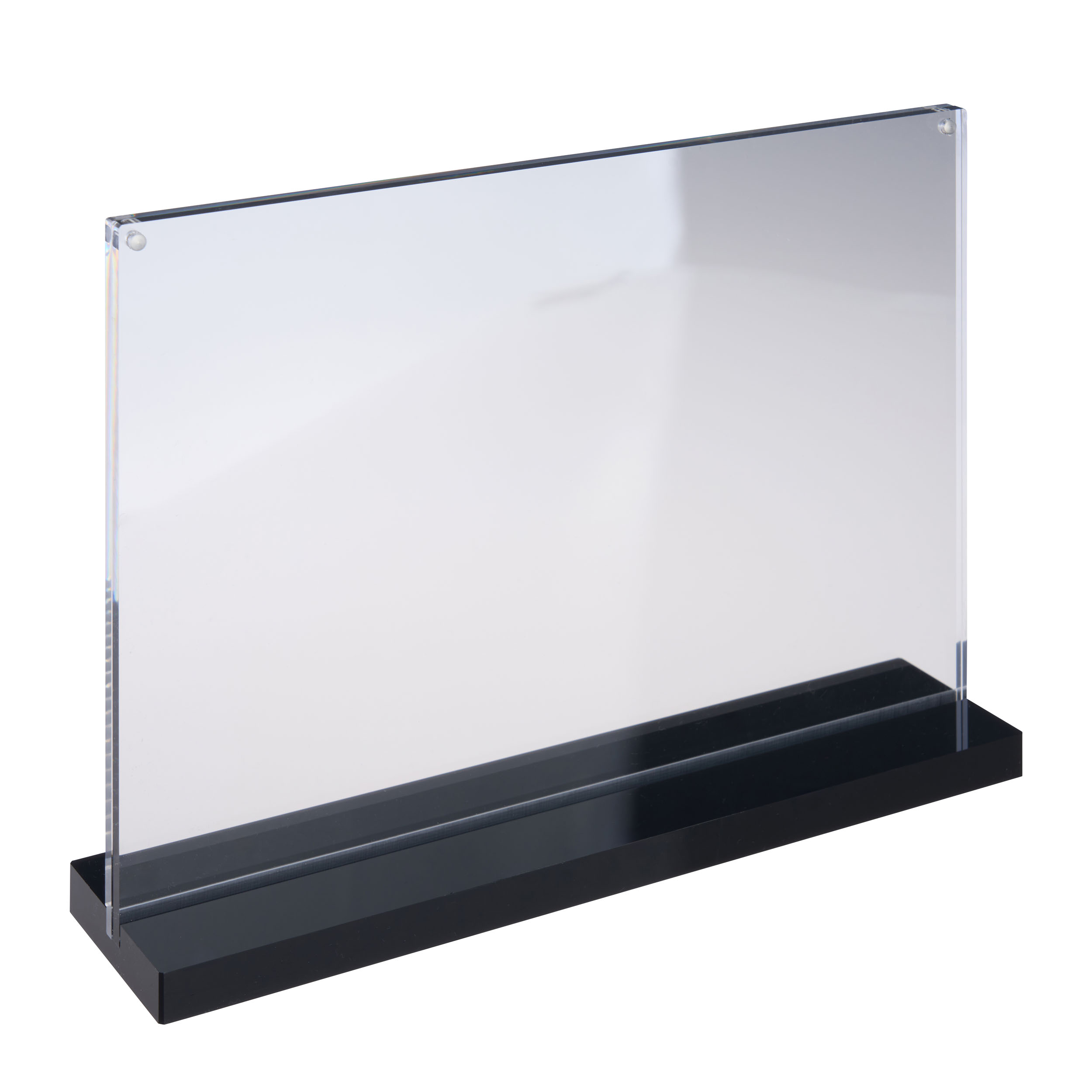 A4 | landscape Magnetic menu holder T-shaped with black base | SPRINTIS