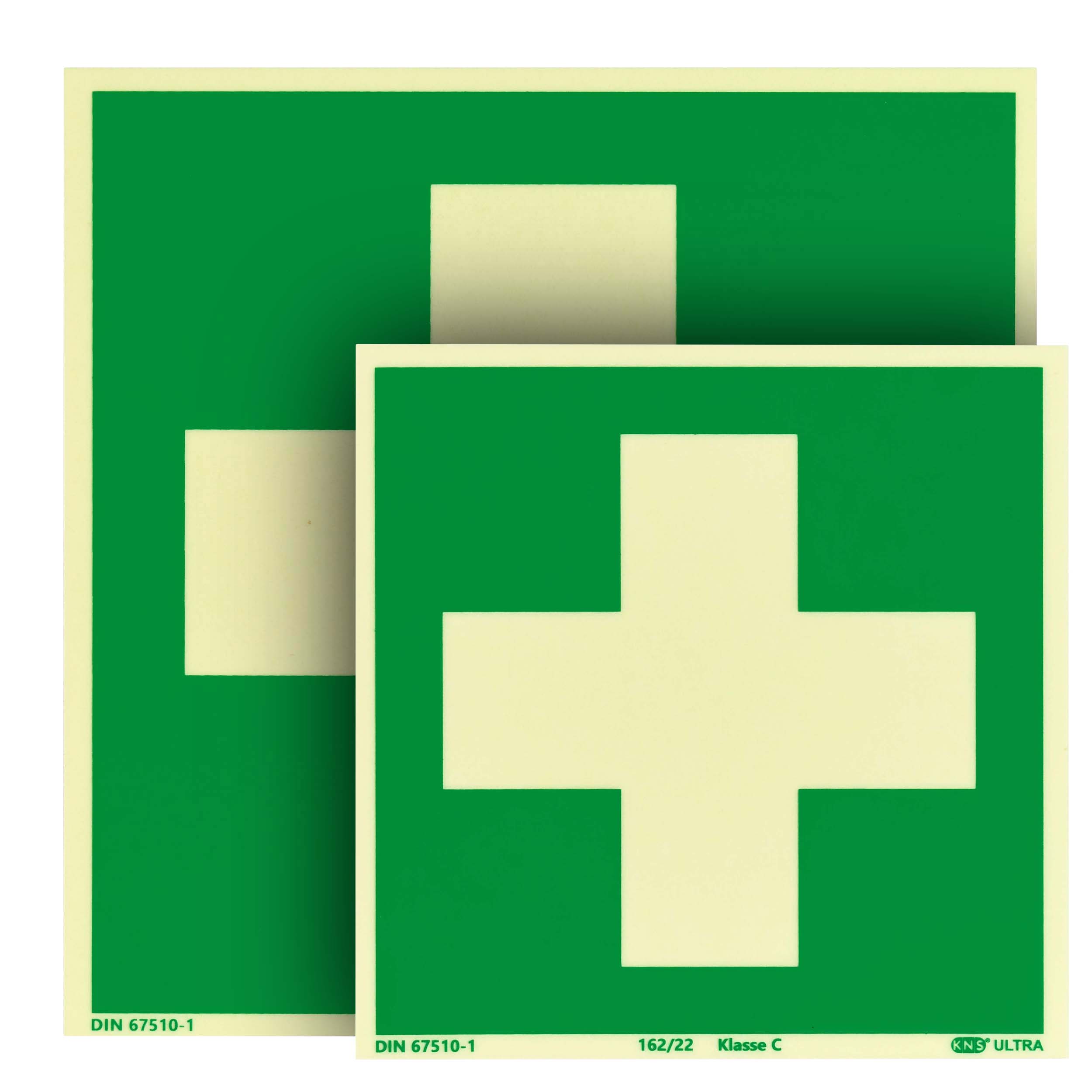 First Aid sign, phosphorescent, plastic, ISO 7010 | SPRINTIS