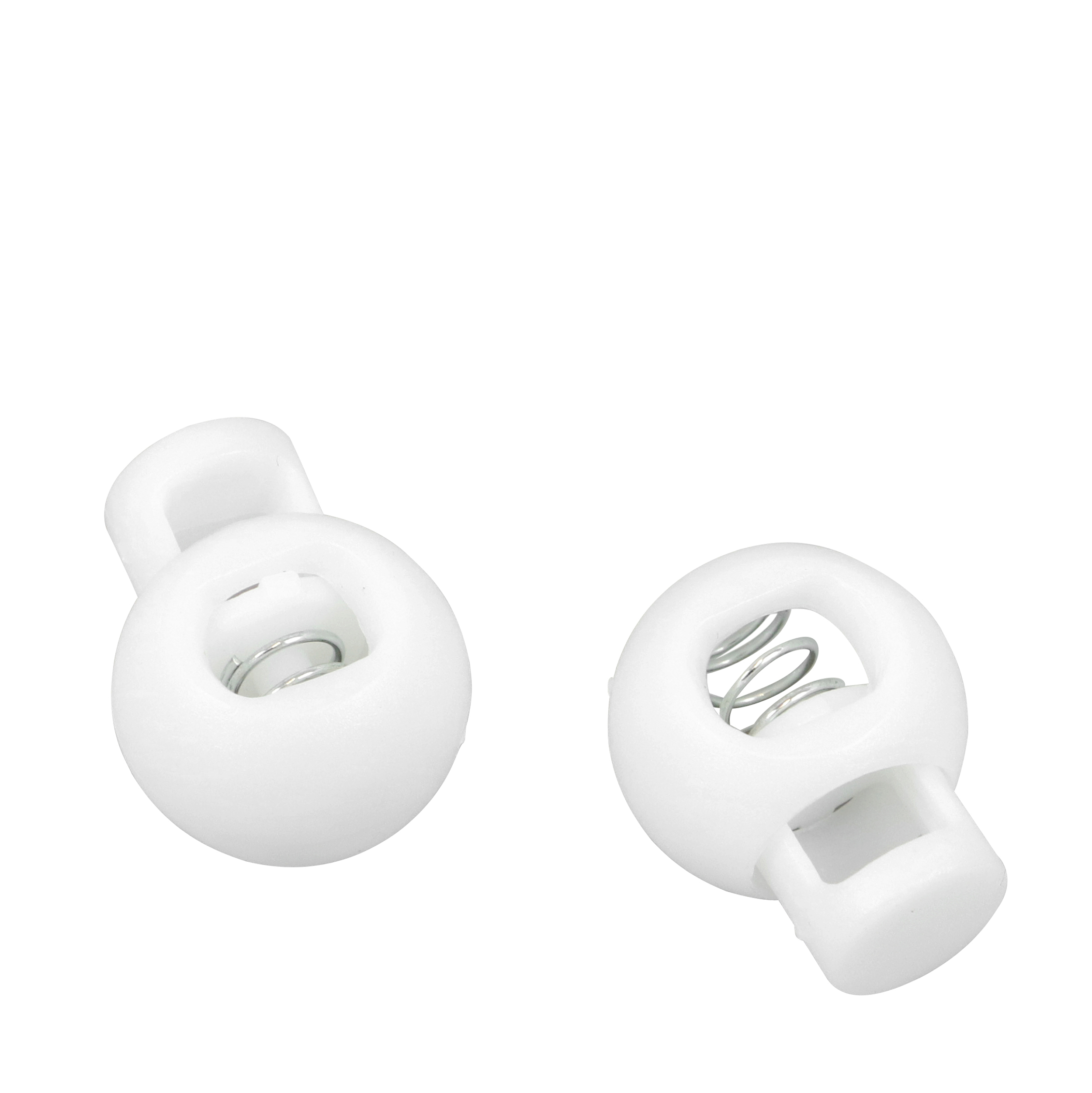 Round cord stopper, white | SPRINTIS