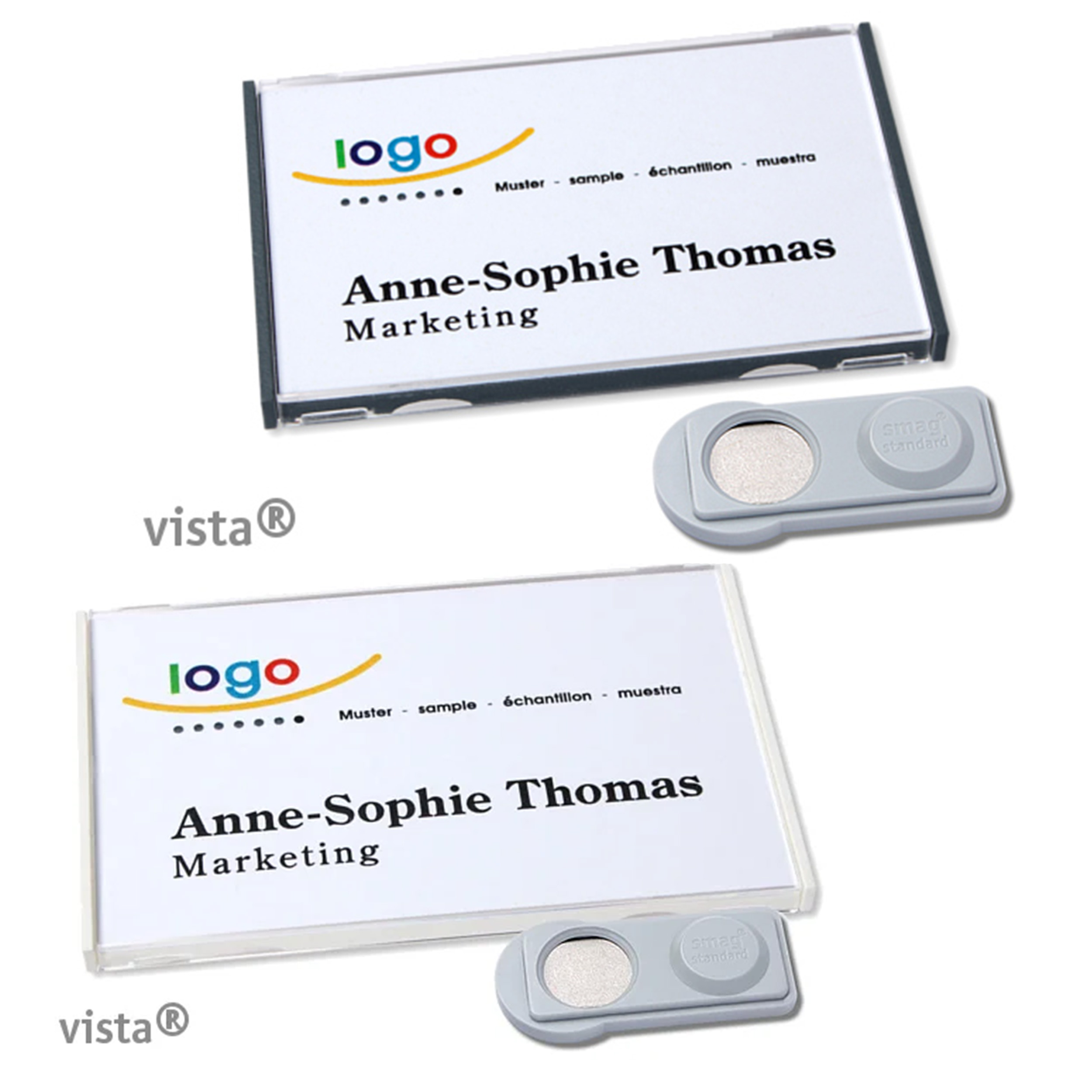 Name badges VISTA, magnetic | SPRINTIS
