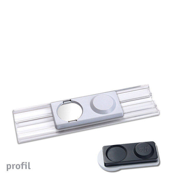 75 x 20 mm | smag® magnet, extra strong Name badges PROFIL, magnetic ...